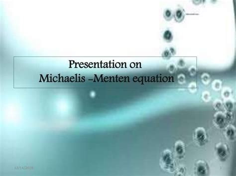 Michaelis Menten Pptx