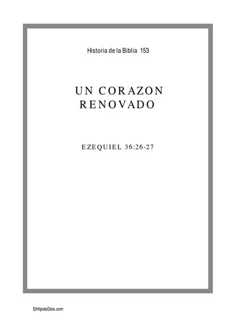 Un Corazon Renovado Ezequiel 36 26 27 Pdf Contenido Bíblico