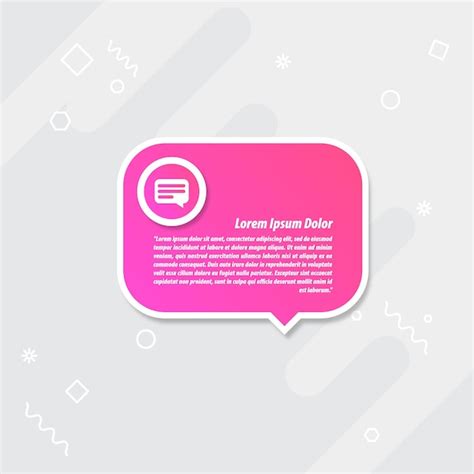 Premium Vector Text Typing Pink And White Infographic Bubble