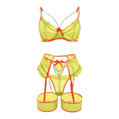 Rciityk Womens Sexy Lingerie Set With Garter Belt Lace Bodysuit Teddy