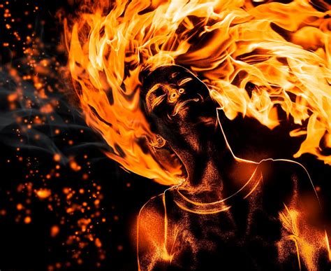 Fire Girl Mood Happy Fantasy Wallpapers Hd Desktop And Mobile