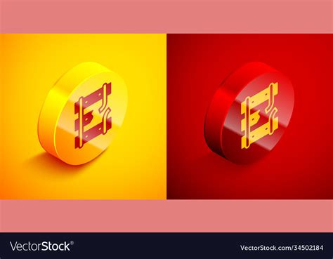 Isometric Broken Or Cracked Rails On A Railway Vector Image