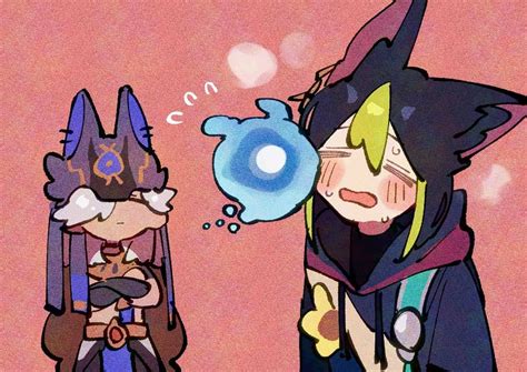 Tighnari Cyno And Seelie Genshin Impact Drawn By Nploser Danbooru