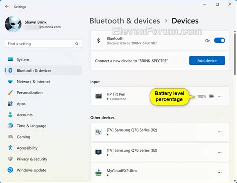 Check Battery Level Of Bluetooth Devices In Windows 11 Windows 11 Forum