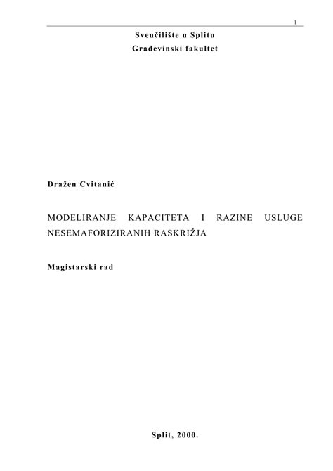 Pdf Modelling Of Capacity And Level Of Service At Unsignalized Intersections