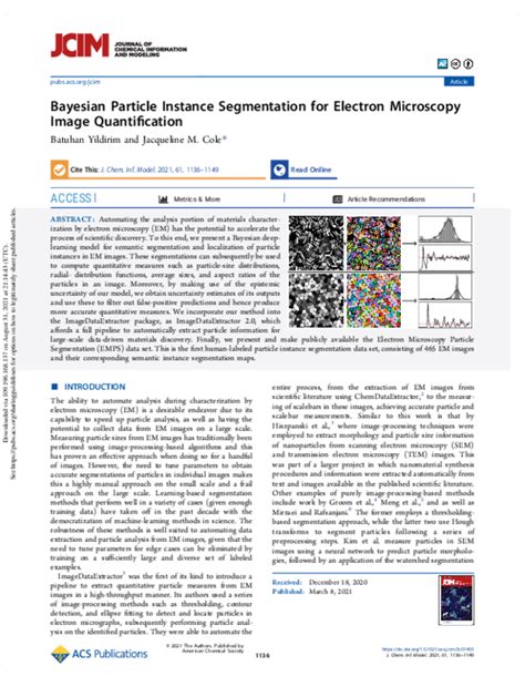 Pdf Bayesian Particle Instance Segmentation For Electron Microscopy