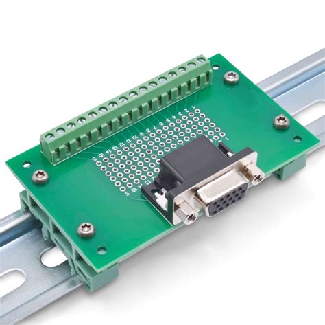 Buy Wholesale China Premier Cable D Sub 15 Pin Port Terminal Block Breakout Board Din Rail Mount