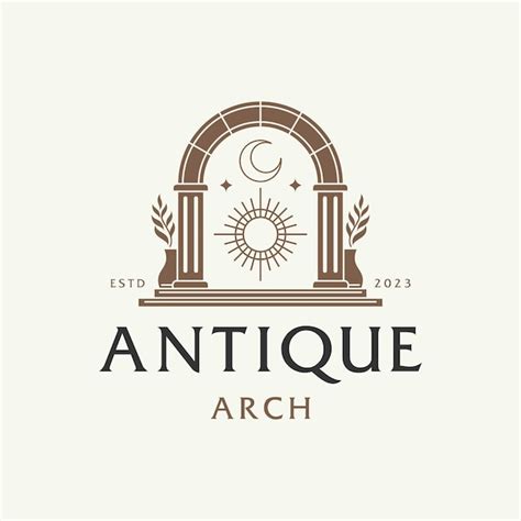Premium Vector Mystic Doorway Logo Antique Arch Architecture Entrance