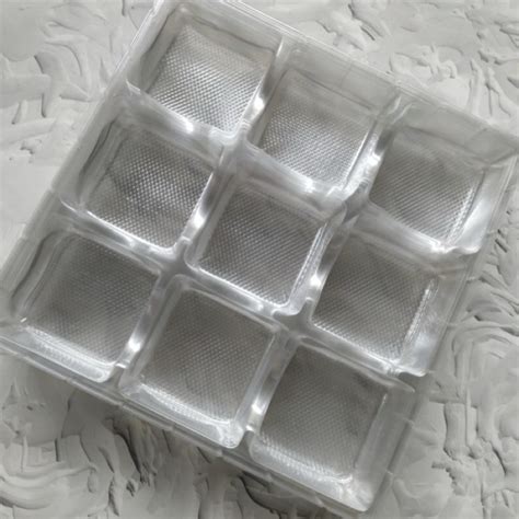 Jual Tray Mika Pudding Alas Mika Puding Sekat 9 Isi 5 Lembar Shopee