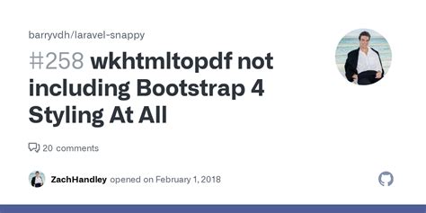 Wkhtmltopdf Not Including Bootstrap 4 Styling At All Issue 258