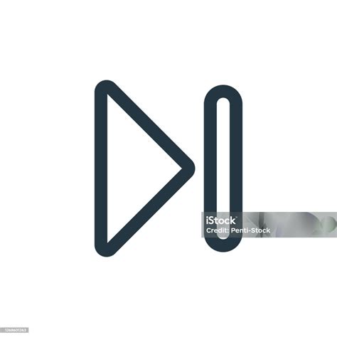 Ilustración De Siguiente Icono Vectorial Aislado Sobre Fondo Blanco