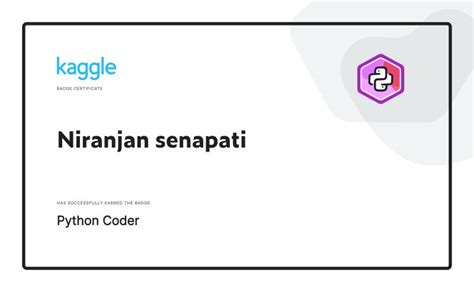 Python Kaggle Badgeearned Datasciencejourney Keeplearning