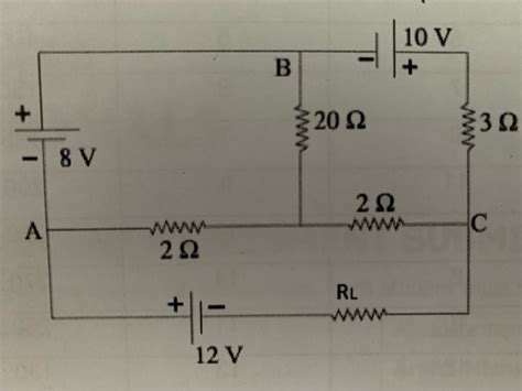 Solved Using Rl As 25ohms Use Thevenins Theorem To Find