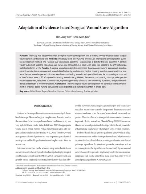 Pdf Adaptation Of Evidence Based Surgical Wound Care Algorithm Pdf Adaptation Of Evidence Based Surgical Wound Care Algorithm