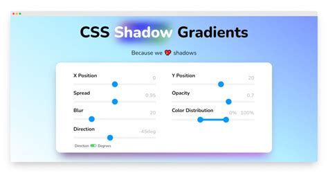 Css Shadow Gradients 在线创建渐变阴影效果的工具 Boss设计