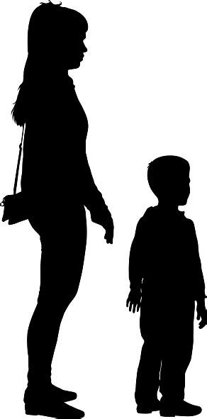 흰색 바탕에 행복 한 가족의 실루엣 가족에 대한 스톡 벡터 아트 및 기타 이미지 가족 걷기 남성 Istock