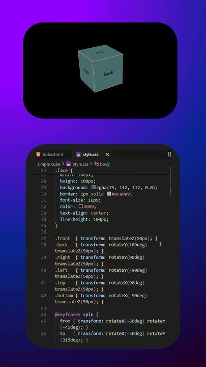 How To Make 3d Cube Using Html Or Css Html Css Javascript Java