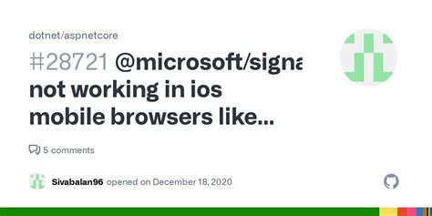 Microsoftsignalr Not Working In Ios Mobile Browsers Like Safari Mozilla And Chrome · Issue