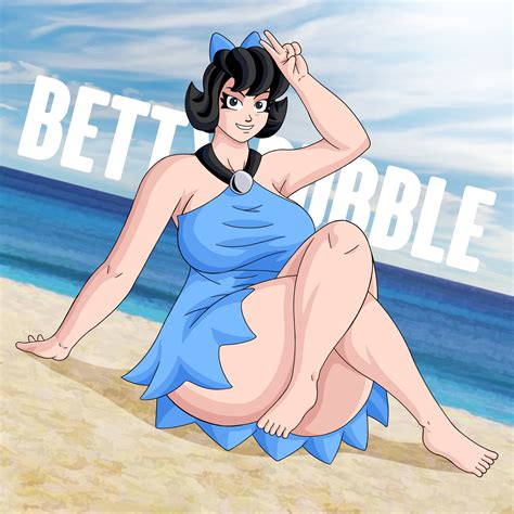 Rule 34 Beach Betty Rubble Blue Bow Clothed Full Body Futekablon