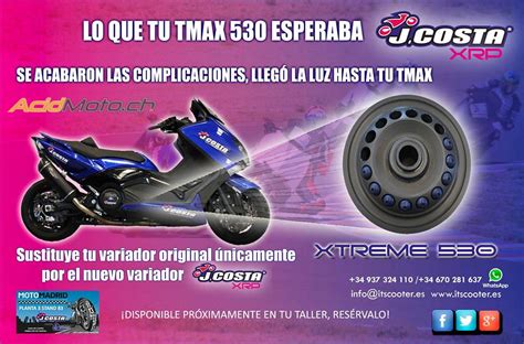 Nouveau Variateur JCosta XRP Pour Yamaha T Max 530 Un Gain De