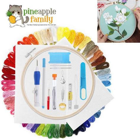 72PCS Set Lengkap Kit Belajar Menyulam Mengait Mudah Set Lengkap Full