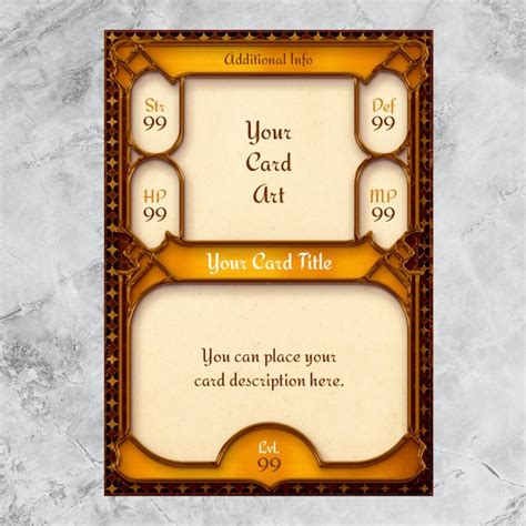 Premium Psd Rpg Card Template Vintage