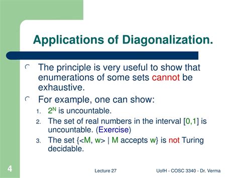 Ppt Diagonalization Principle Applications And Proof In Theory Of