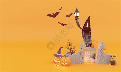 3d万圣节场景图片素材 正版创意图片402524707 摄图网