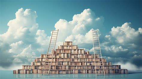Cloud Computing Concept Wooden Blocks With Cloud In The Middle Of A Business Premium Ai
