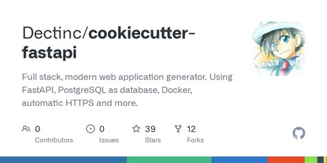 GitHub Dectinc Cookiecutter Fastapi Full Stack Modern Web
