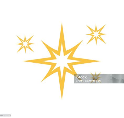 白い背景に分離された輝く星のアイコンシャインアイコンきらめく星ベクトルの図 お祝いのベクターアート素材や画像を多数ご用意 お祝い
