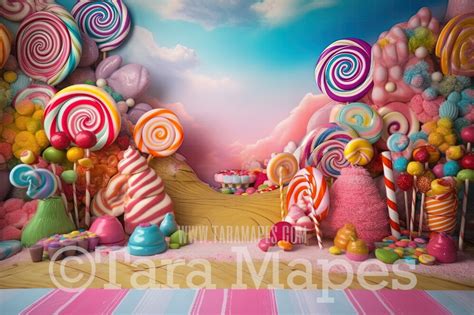 Candy Land Digital Backdrop Candy Themed Digital Backdrop Sweets Candyland Digital Background