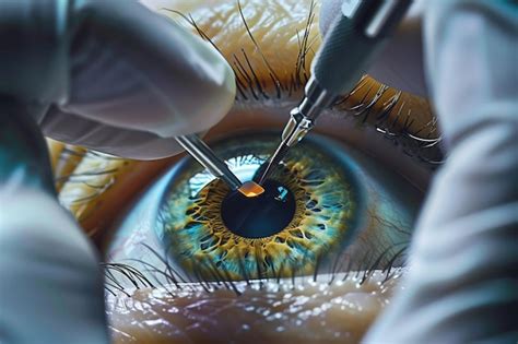 Premium Photo Intraocular Lens Implantation In Cataract Surgery