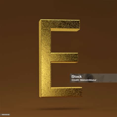 3d 그림을 렌더링 합니다 골든 대문자e 금 금속에 대한 스톡 사진 및 기타 이미지 금 금속 알파벳 크롬 Istock