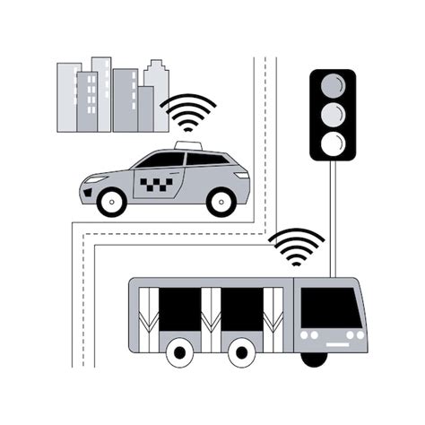 Premium Vector Intelligent Transport System Abstract Concept Vector Illustration