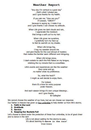 27 FREE Weather Report Samples To Download 27 FREE Weather Report Samples To Download