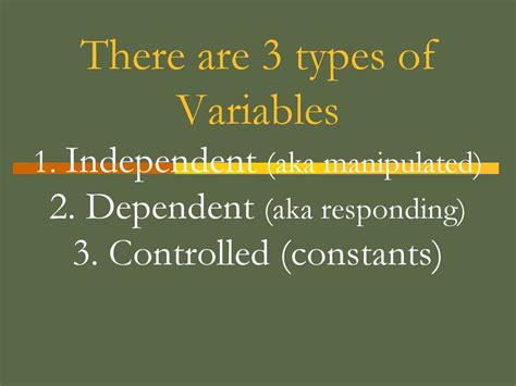 identifying variables ppt download