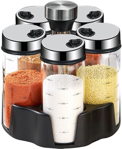 Tinmix Revolving Spice Rack Organizer Rotating Seasoning
