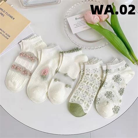 Wa02 韓国風 5足組 ソックス ラインソックス カラフル 福助 [e7x] メルカリ