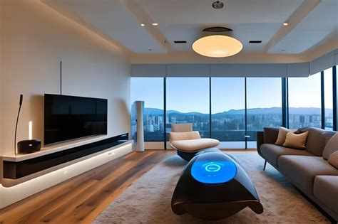 Premium Ai Image Smart Home Interface With Controlling Device