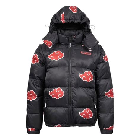 Naruto Puffer Jacket Akatsuki Röd Xxxl Officiellt Licensierad