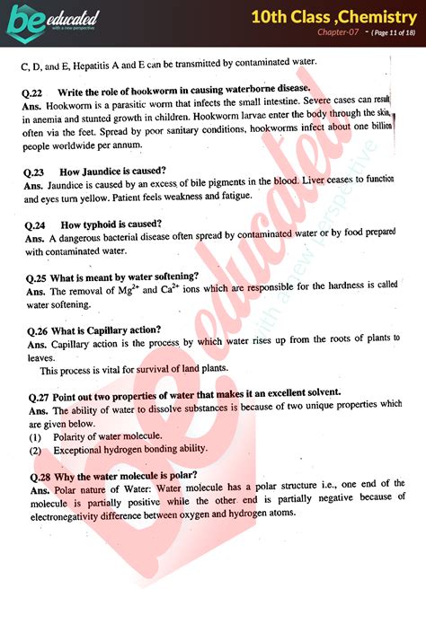 Chapter 7 Chemistry 10th Class Notes Matric Part 2 Notes