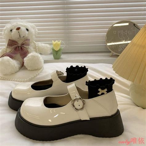 英倫學院風 英倫鞋 小皮鞋英倫學院風 厚底皮鞋女 女生 小皮鞋厚底皮鞋鬆糕大頭瑪麗珍鞋女春夏新款復古白色英倫風日系jk小 Yahoo奇摩拍賣