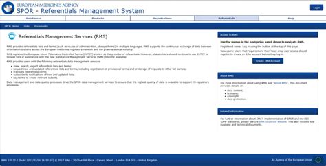 Wiki Spor Referentials Management System IDMP1
