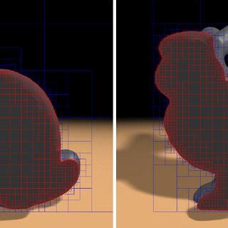 A Cross Section Through An Adaptive Octree Grid Without Left And With Download Scientific
