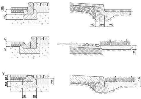Cross Sections Of Pavement Autocad 2d Dwg Drawings Porn Sex Picture