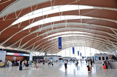 China Shanghai Pudong Airport Editorial Stock Image Image Of Aviation
