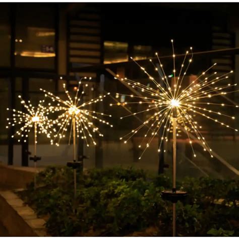 Уличный садовый Фейерверк газонный 60 Solar на солнечной батарее Andha 37 100