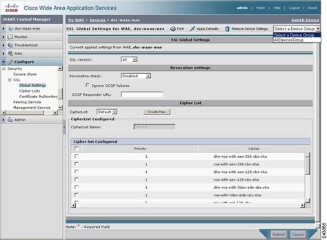 Cisco Wide Area Application Services Configuration Guide Software Version 4 1 3 Configuring