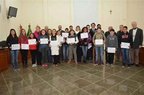 Vereadores Mirins 2016 diplomados na Câmara de Montenegro